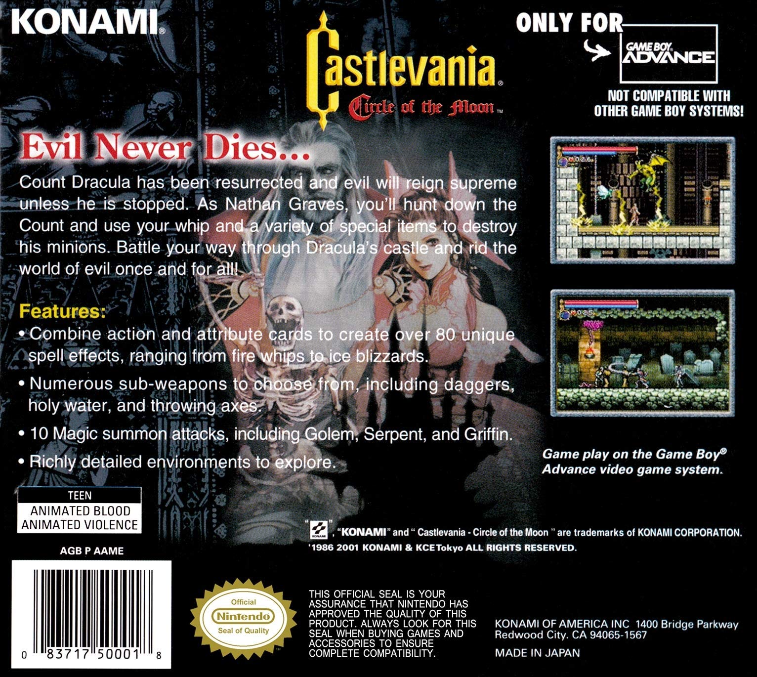 Castlevania: Circle of the Moon - Game Boy Advance