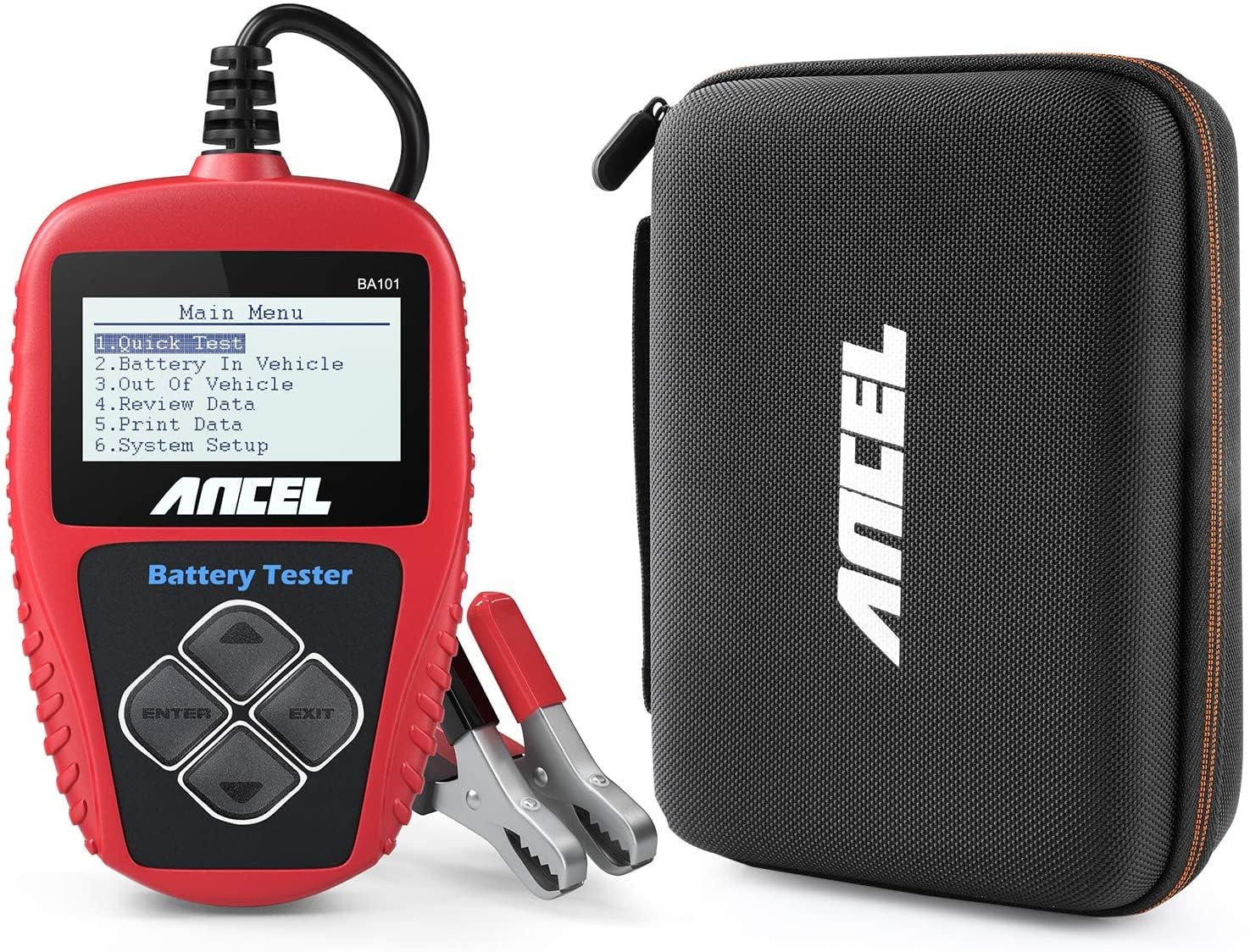 ANCEL BA101 with Protective Case Storage Bag Professional 12V 100-2000 CCA 220AH Automotive Load Battery Tester