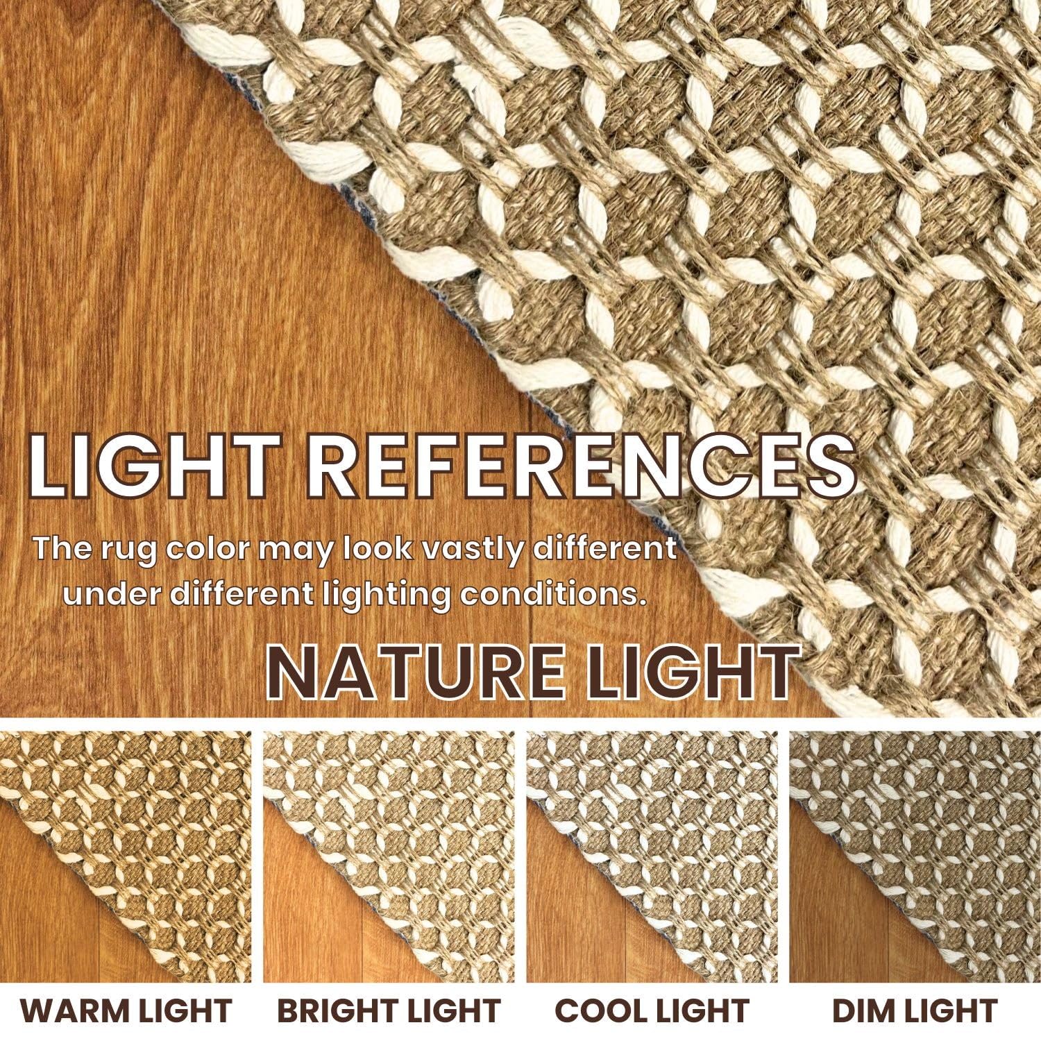 Kaspene Home, Braided Natural Jute Rug, Handmade with Braided Weave, Durable, Ideal for Entryway, Living Room, and Kitchens - Boho, Farmhouse, Pet and Kid Friendly 4'x6'