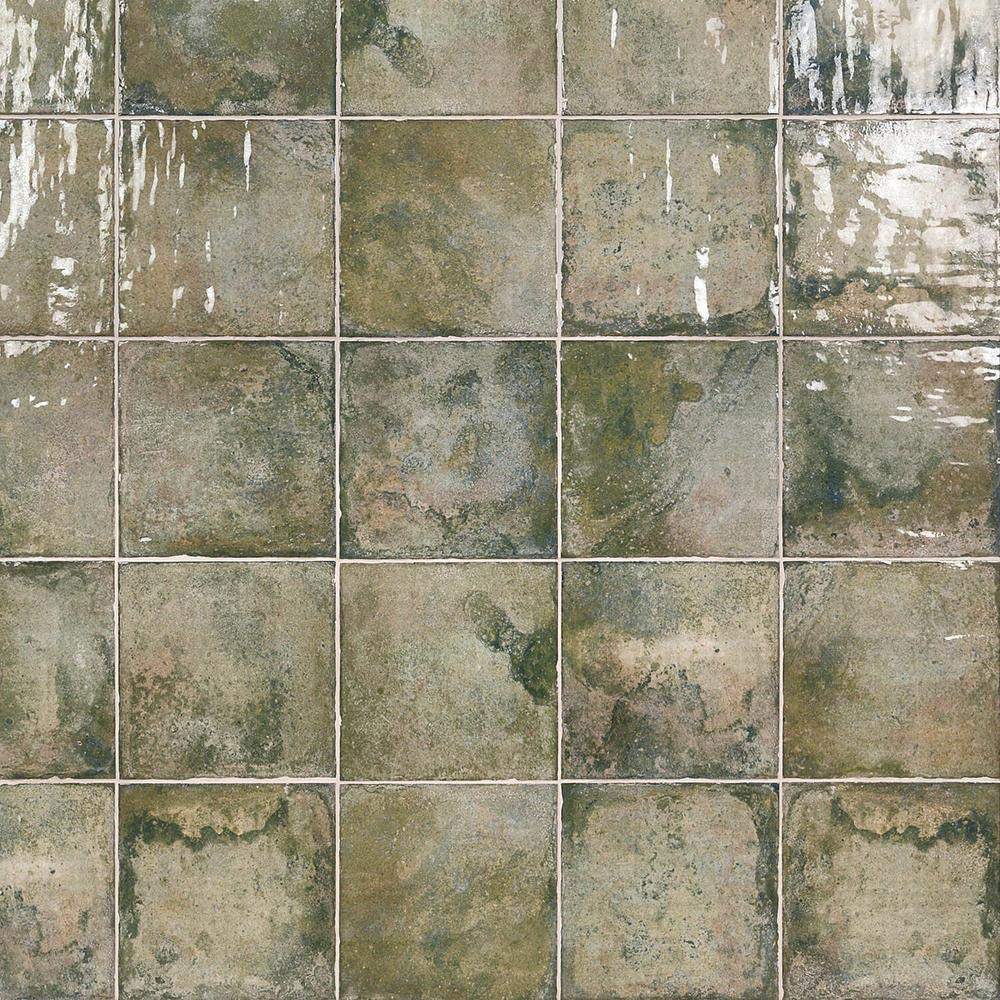 Angela Harris Green 8 in. x 8 in. Polished Ceramic Wall Tile (25 Pieces 10.76 Sq. Ft. / Box)
