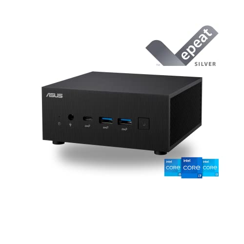 ASUS ExpertCenter PN64 Mini PC Barebone with Intel Core i3-1220P Mobile Processor, up to 32GB DDR5 RAM, Dual Storage Design, WiFi 6E, Bluetooth, USB-C with VESA Mount,Black