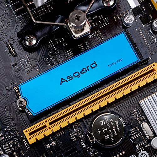 Asgard AN3 1TB NVMe SSD M.2 - PCIe Internal Solid State Drive for Computer Motherboards, Gaming CPU Hard Drives with Intel and 3D NAND Flash Technology in Metallic Blue