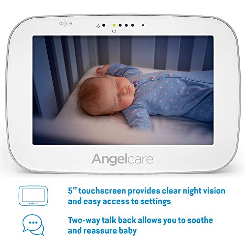 Angelcare 3-in-1 AC527 Baby Monitor, with Movement Tracking, 5ββ Video, Sound & Temperature Display on Camera