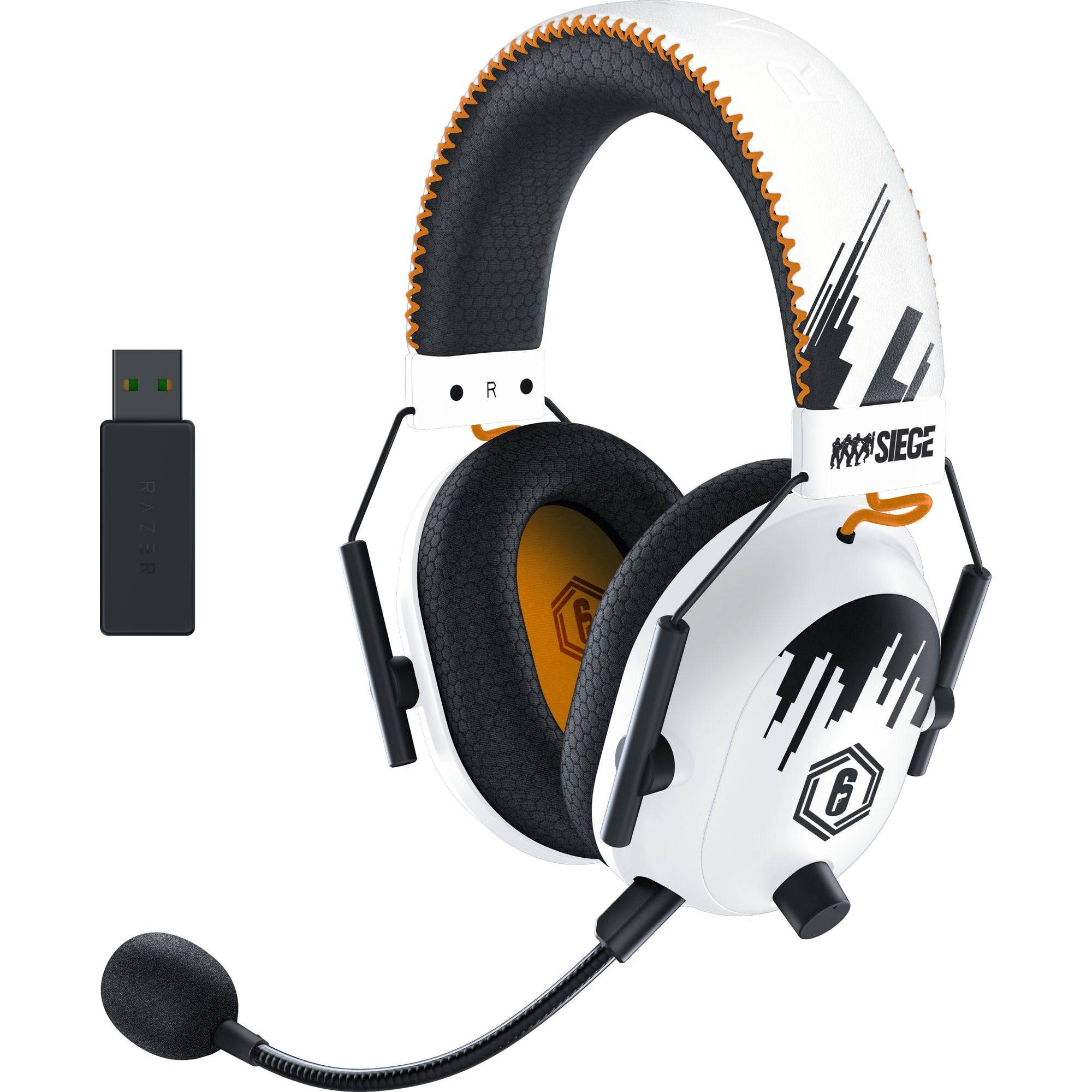 Razer BlackShark V2 Pro - Wireless Premium Esports Gaming Headset (HyperSpeed Wireless Technology, Triforce Titanium 50 mm Drivers, HyperClear Supercardioid Mic) Rainbow 6 Siege