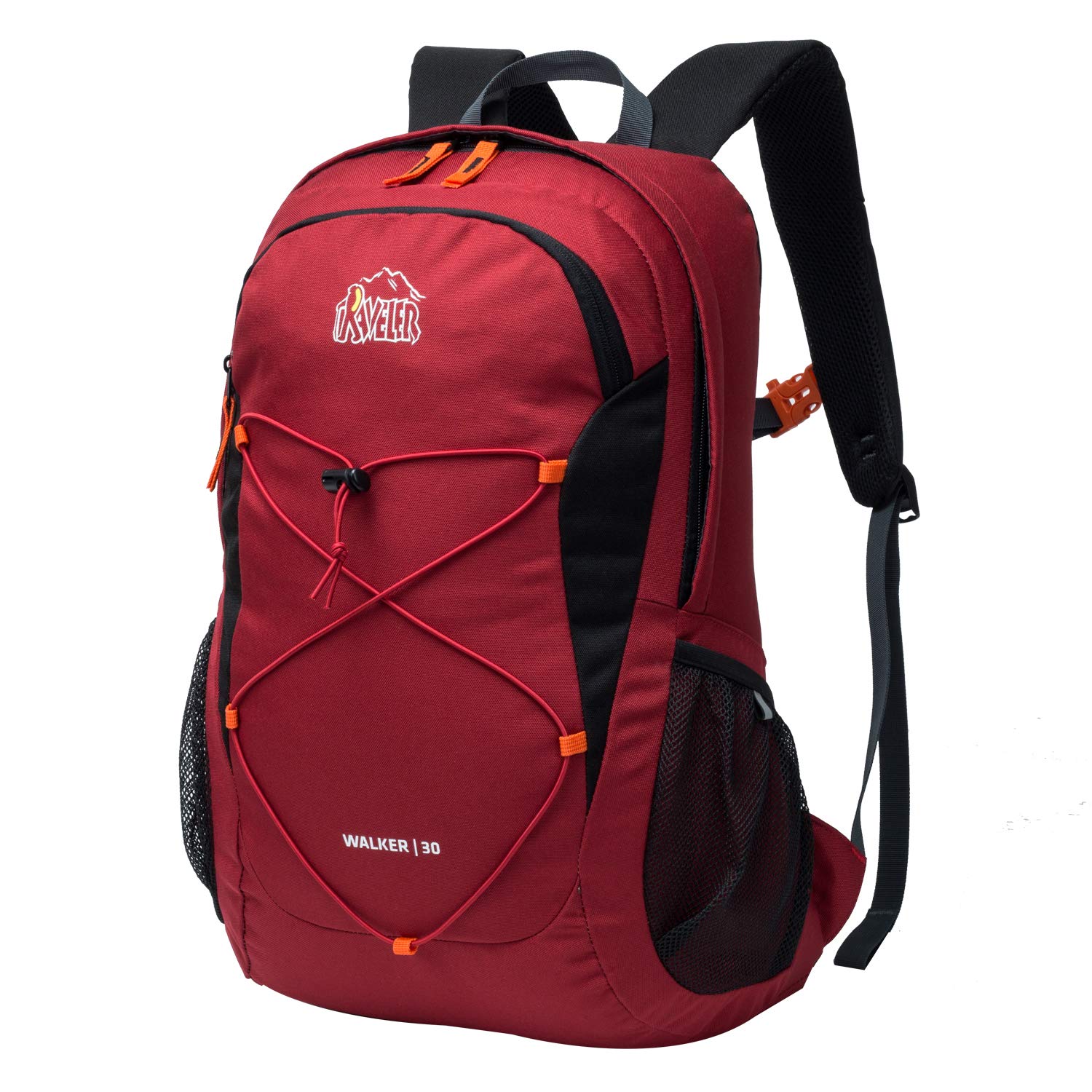 Aveler 30L Unisex lightweight Daypack for Women and Man, Water Resistance Backpack for Travel, Hiking, Camping - Red