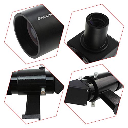 Astromania 9x50 Angled Finder Scope, Black - You Will no Longer Need to Strain Your Neck at Difficult Angles and are Also able to Search for Objects which are not so Easy to find