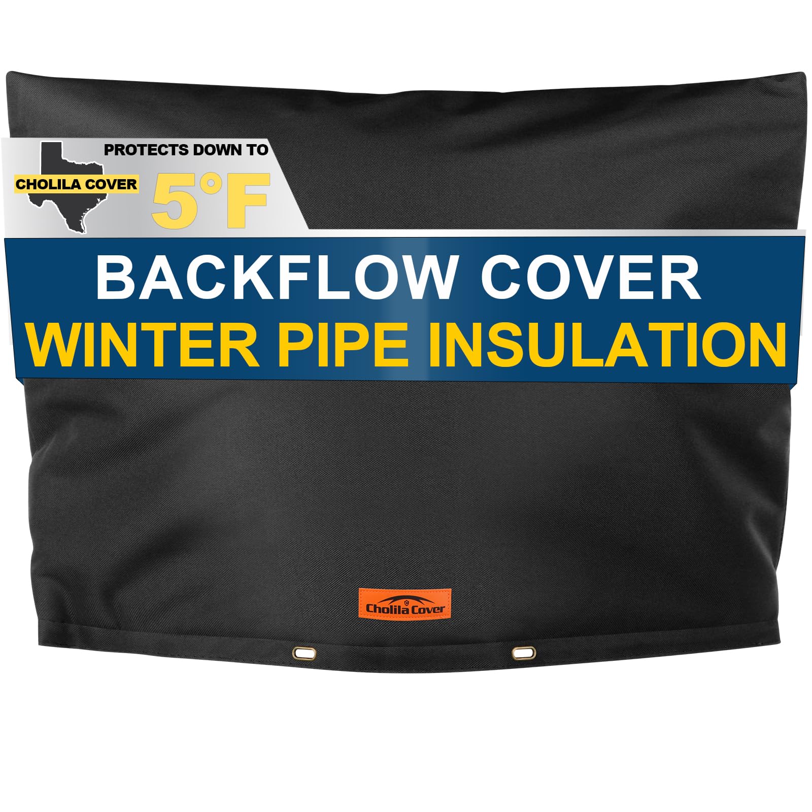Backflow Preventer Cover Insulated with Thicker 7 Layers Fabric, 30"W x 24"H Backflow Cover with Aluminum Foil Layer for Winter Pipe Freeze Protection, Backflow Insulation Cover, by Cholila Cover