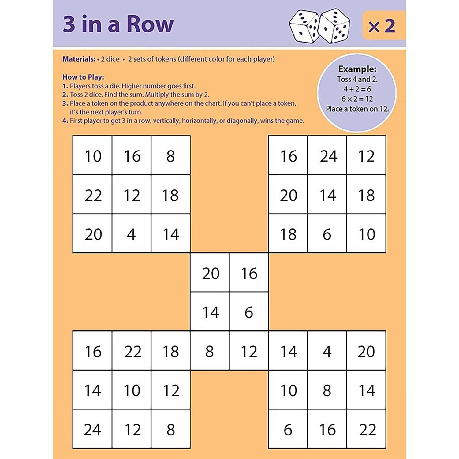 Didax Educational Resources Dice Games for Multiplication Mastery Medium