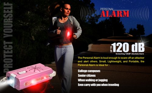 Brite Strike โ Personal Protection Alarm with 120 dB Loud Security Safe Sound - Complete Emergency Self Defense Device, Battery Powered โ Pink