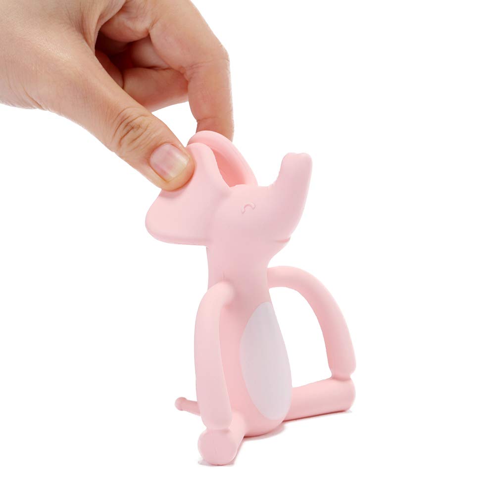 Baby Teether, Food Grade Silicone Baby Teething Toy, Infant teether chew Toy, Natural Organic, BPA Free, Multi-Texture Design Mushroom Teether, for Toddlers