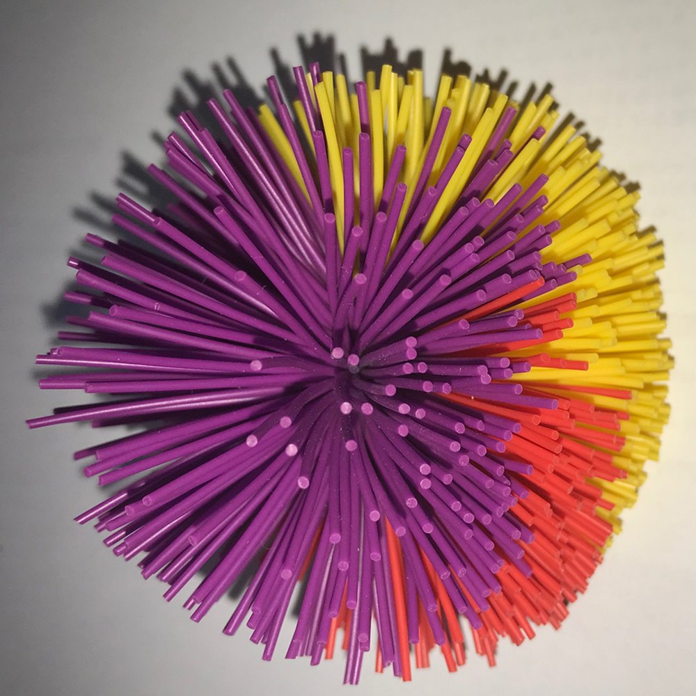 FENDIDI Koosh Balls Monkey Strings Koosh Ball Monkey Strings Ball Rainbow Pom Ball Sensory Fidgets Toys Colorful Bouncy Stress Toy Stress Relief Toys Soft Sensory Stress Balls Sensory Balls