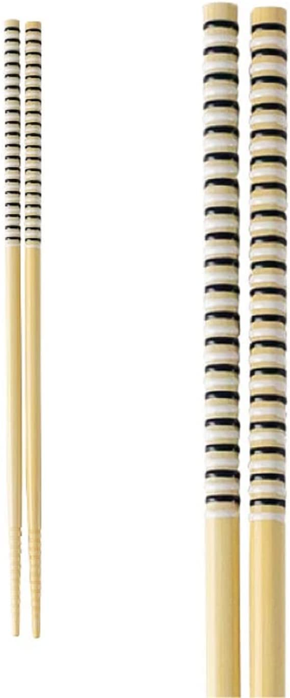 Asahi Koyo 2 Pairs Set Cooking Serving Long Chopsticks Dishwasher Safe 10.6 Inches Red and Black Made in Japan