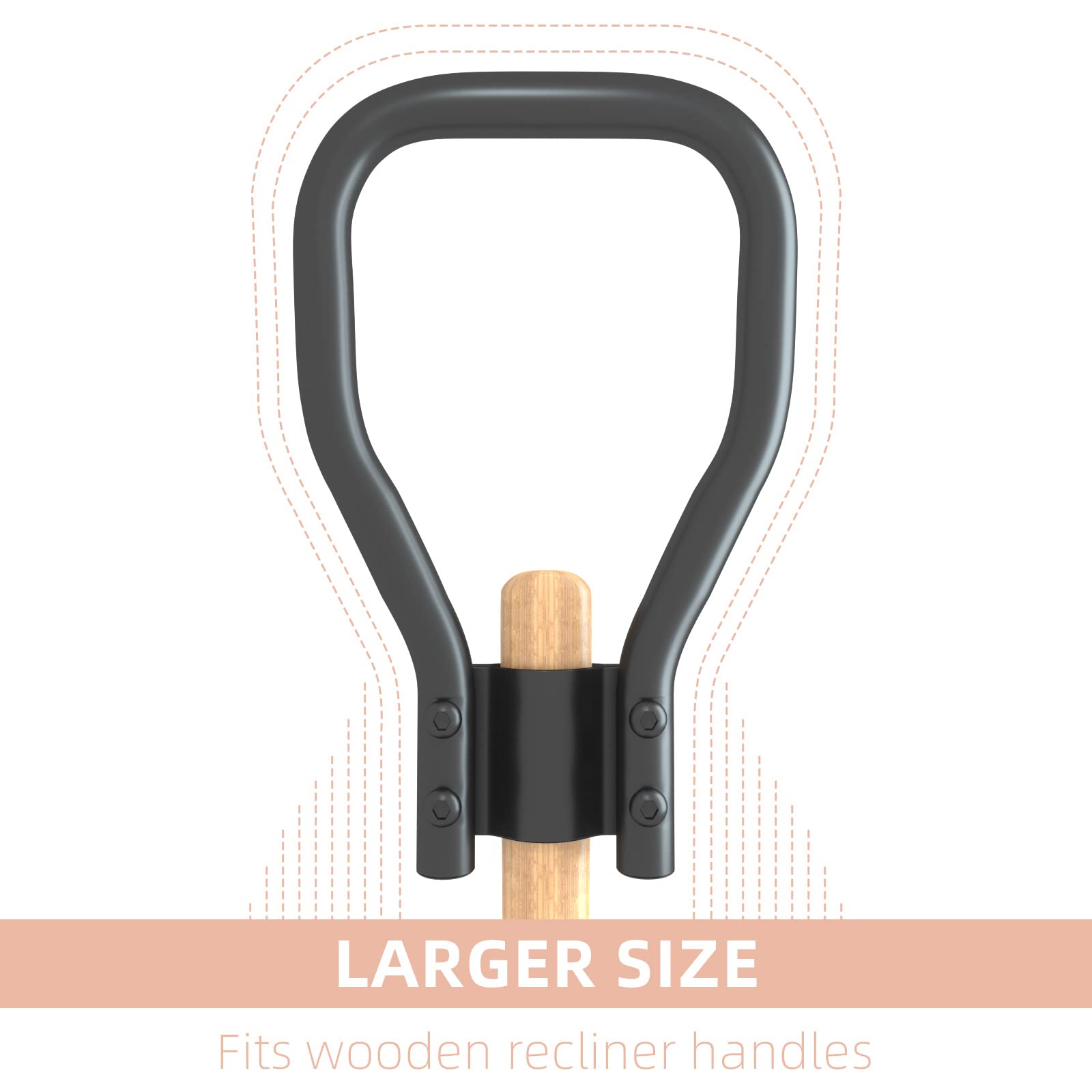 ARAHFUN Oversized Recliner Lever Extender Ergonomic Secure Fit for Recliner Handles Make Raising Lowering Leg Rest Easier (Black)