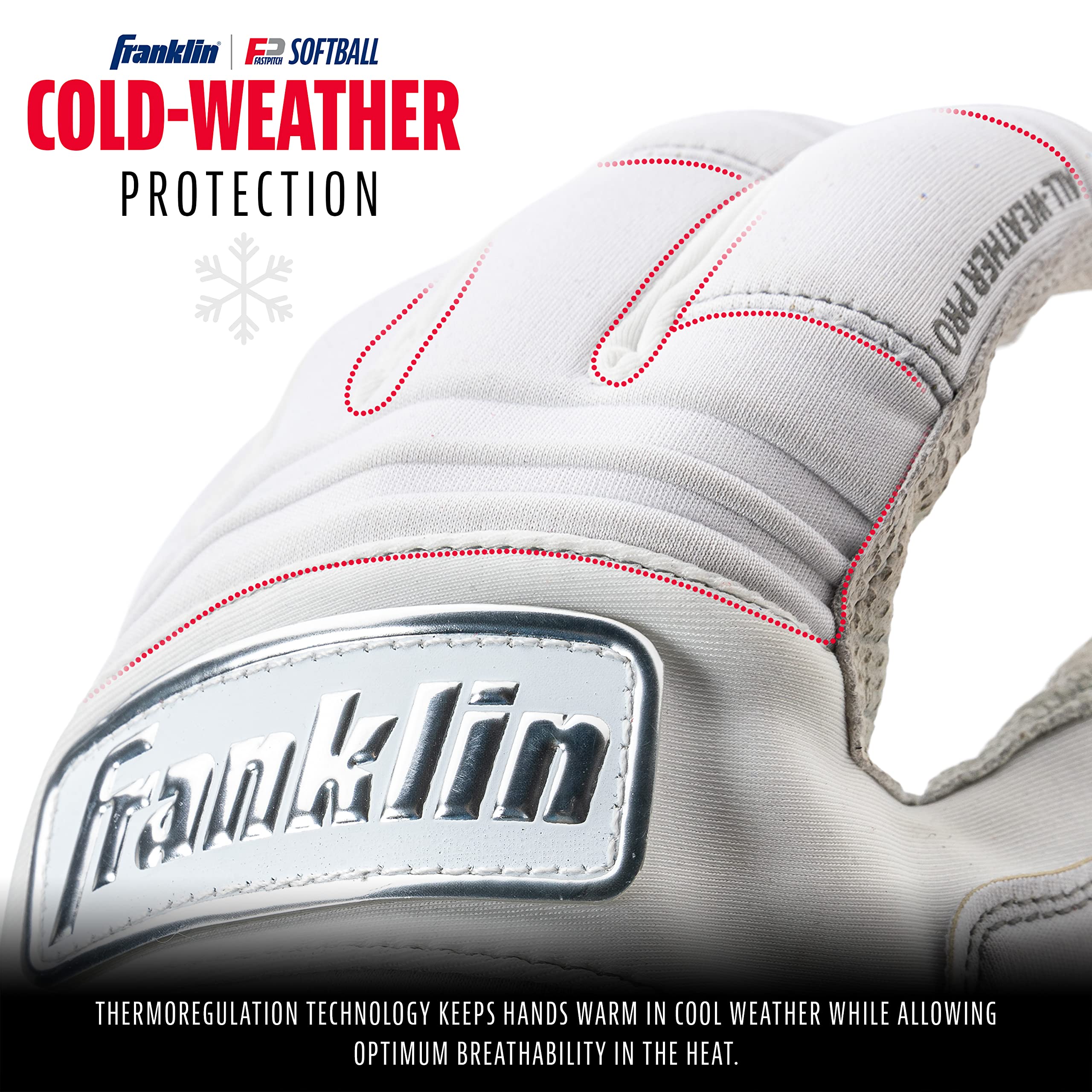 Franklin Sports womens 20630F4 MLB W L CFX FP RED CHRM BTG, Chrome Red - Fastpitch, Women s Large US