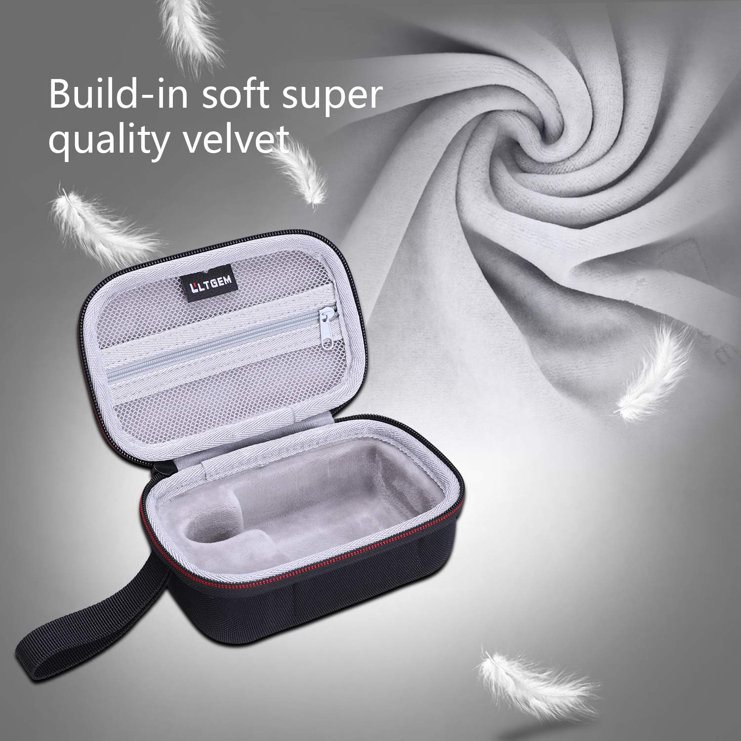 LTGEM Case Compatible with JBL Go 3 Portable Speaker, Black+Grey