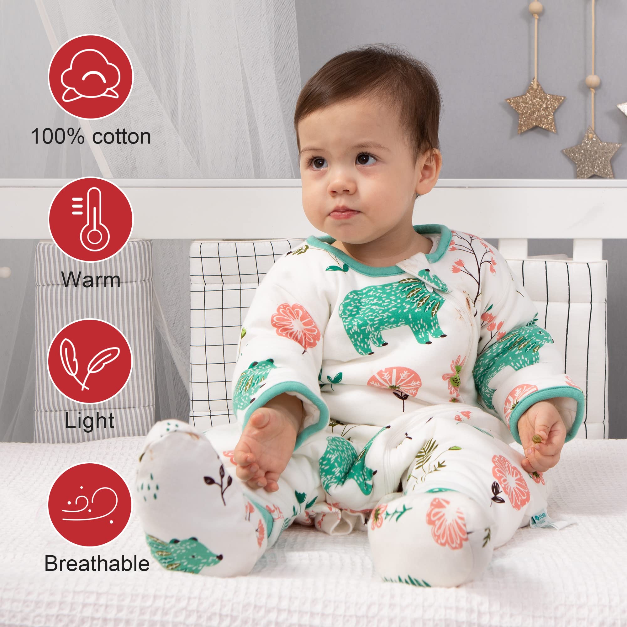 BN Toddler Footie Sleeping Sack with legs and sleeves - Sleeping Bag 3-4 Years Old(New polor Winter l)
