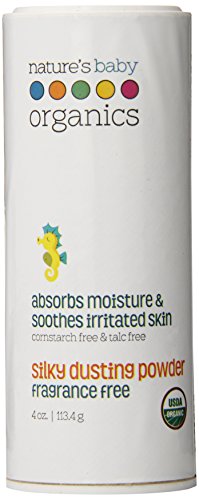 Nature's Baby Organics Silky Dusting Powder, Fragrance Free, 4 Oz (Pack of 12)