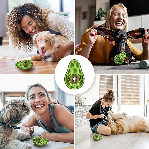 Codi Dog Chew Toys - Funny Puzzle Interactive Puppy Dog Toys, Tough Durable Teething Rubber Dog Toys for Small Medium Dogs (Avocado)