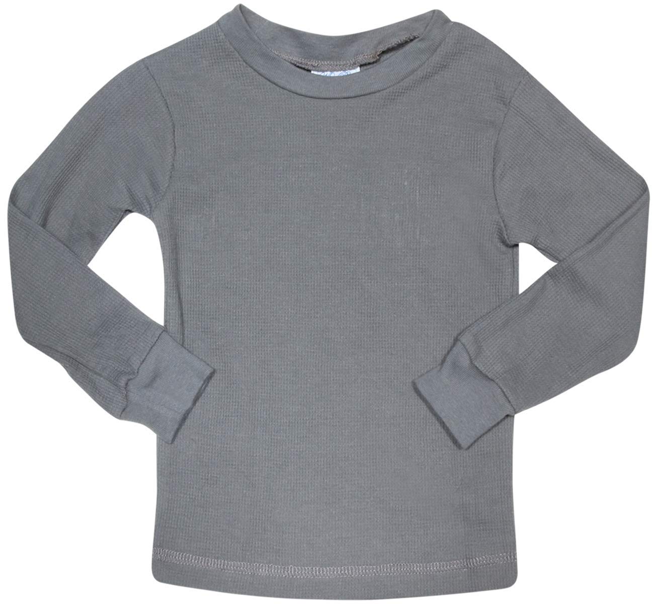 Arctic Hero Baby Boys' Base Layer - 4 Piece Soft Stretch Waffle Knit Tops and Jogger Tights - Underlayer for Boys (12M-4T), Size 4T, Navy/Charcoal