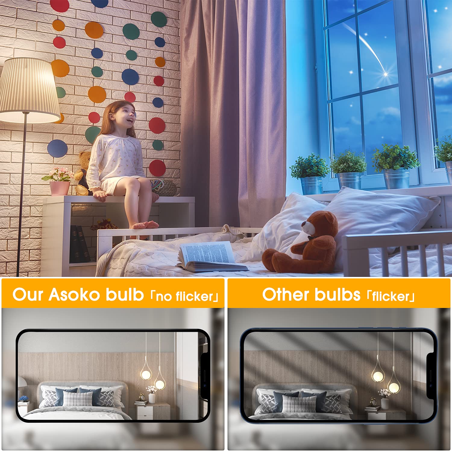 ASOKO G50 E12 LED Light Bulbs Dimmable 4W, 40W Watt Equivalent, Warm White 2700K, Small Vintage Edison Globe Bulb for Ceiling Fan Pendant Lights Chandelier Fixture, 4 Pack