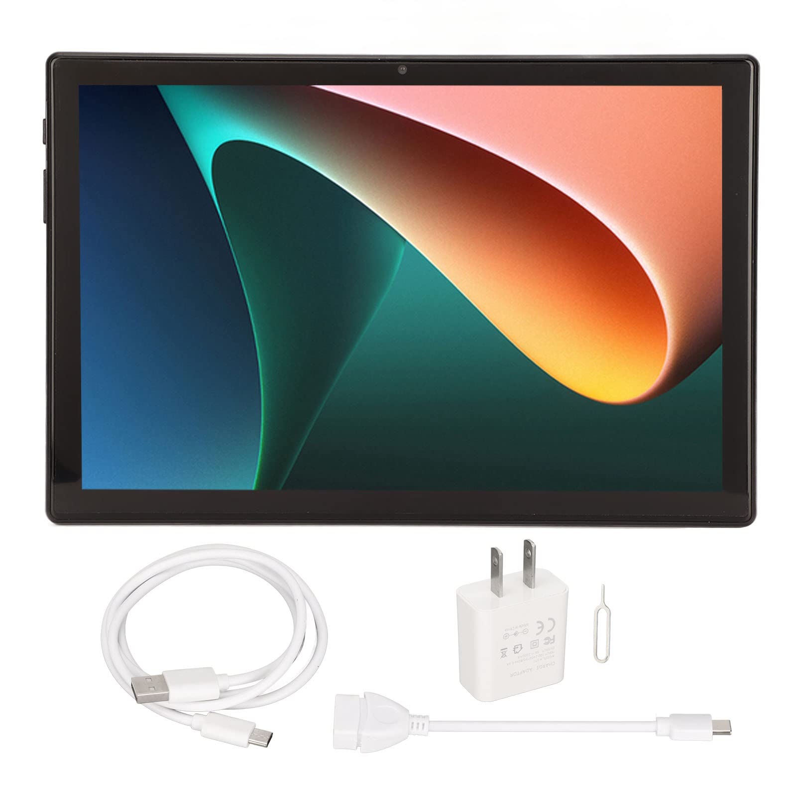 Asixxsix 10.1 Inch 11 Tablet, 2.4G 5G WiFi 6G RAM 256G ROM Octa Core Processor 1200x1920 IPS Screen Dual SIM PC Calling Tablet with Dual Speakers, 7000mAh Battery, GPS, Dual Camera (US Plug)