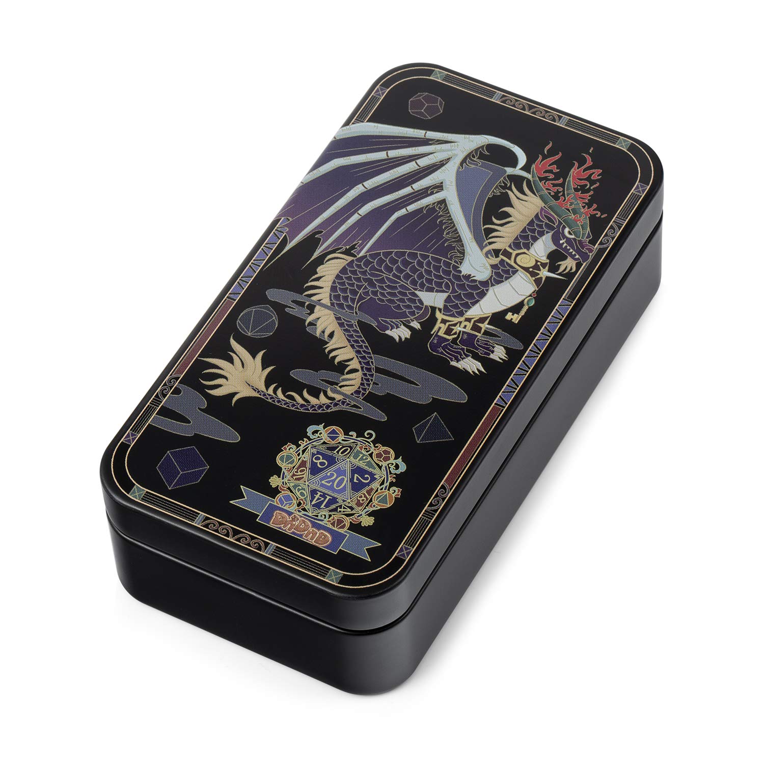 DNDND Metal Dice Case Metallic Dice Storage with Foam for Dungeons and Dragons D&D Dice