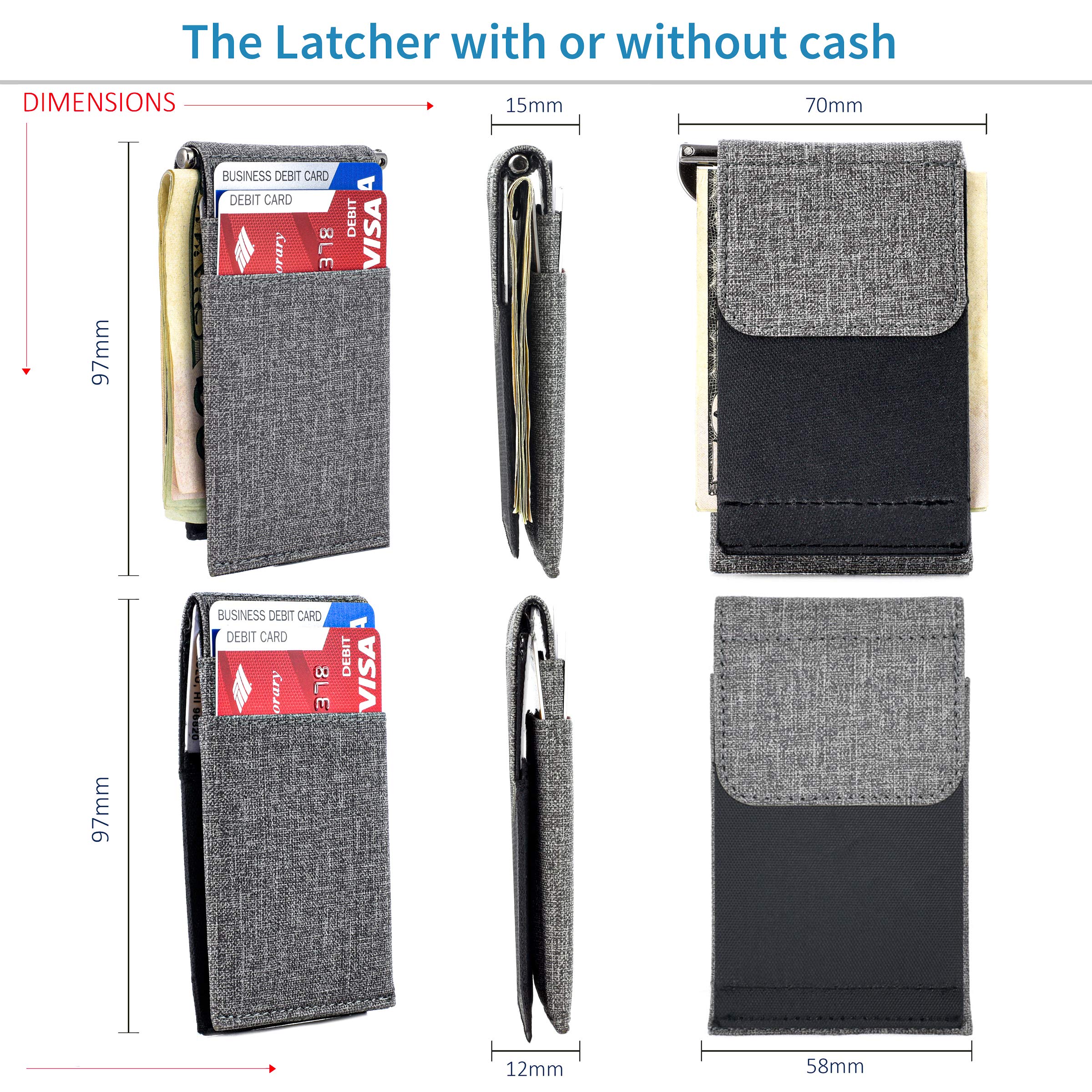 Dockem The Latcher and The Rȳd: The Modular Minimalist Capable Wallet(s) - (Synthetic Canvas Leather)