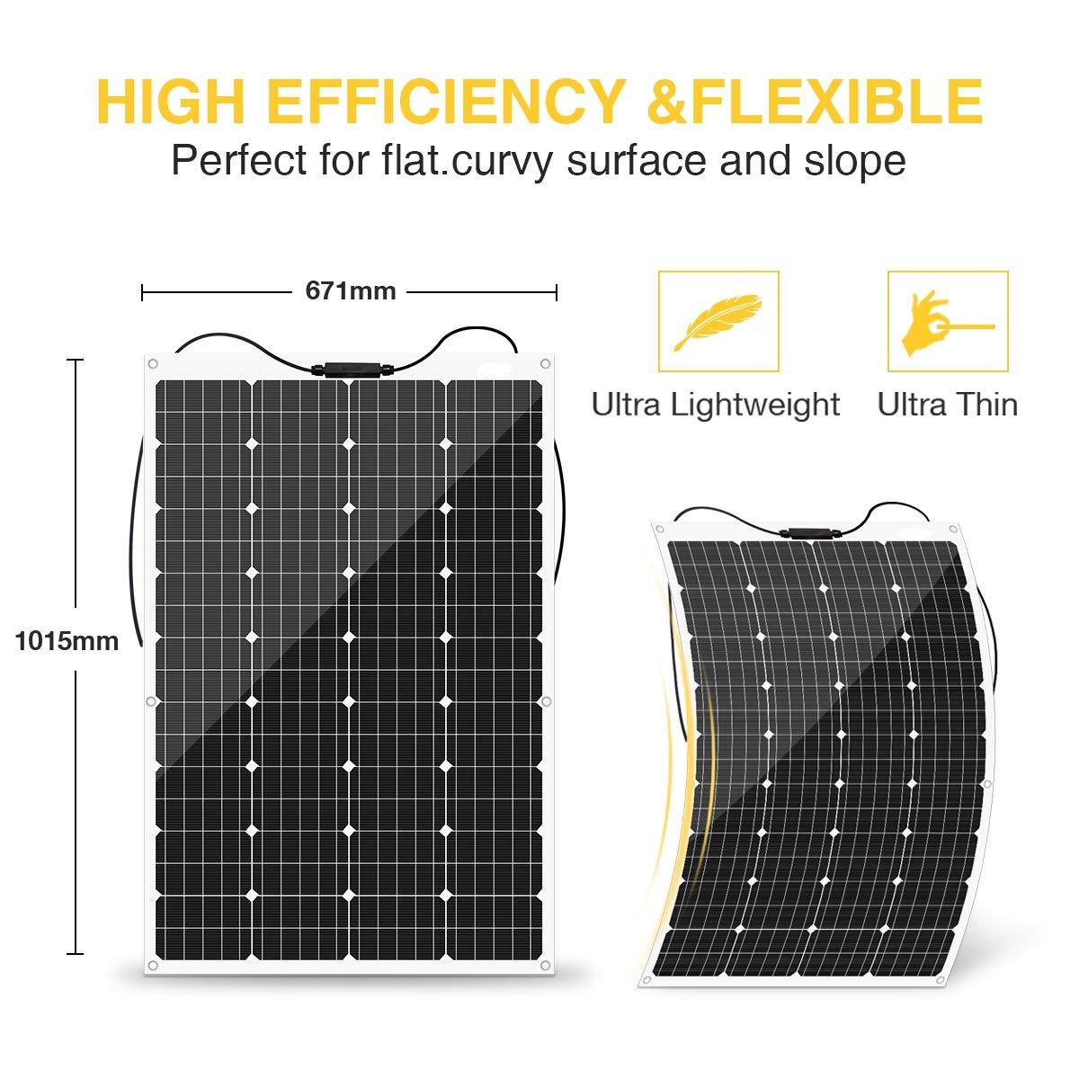 AUECOOR Solar Wind Hybrid System: 400W Wind Turbine Generator+ 120W Flexible Monocrystalline Solar Panel for Off Grid 12V Battery Charging