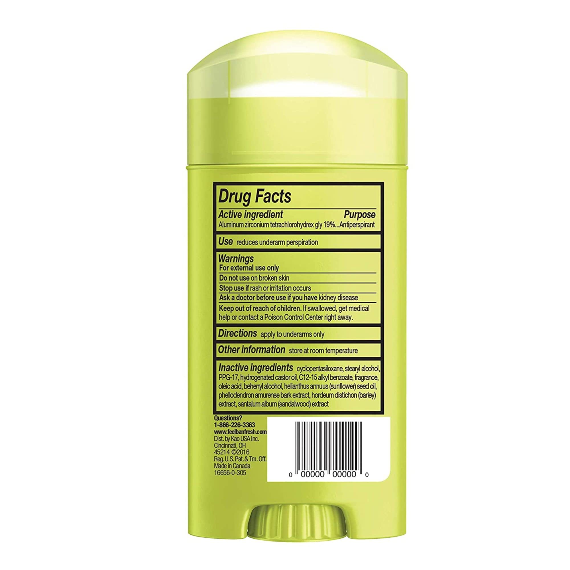 Ban Sweet Simplicity 24-hour Invisible Antiperspirant, 2.6oz Solid Deodorant, Underarm Wetness Protection, with Odor-fighting Ingredients (4 Pack)