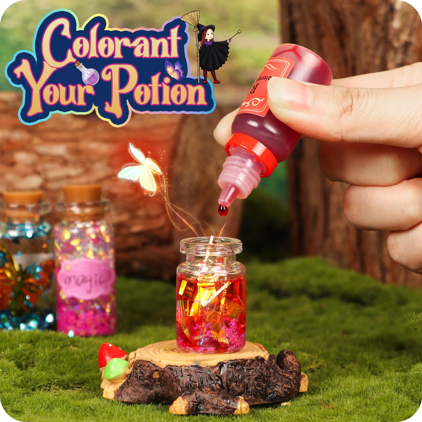 Alritz Fairy Polyjuice Potion Kits for Kids, 20 Bottles Magic DIY Mixies Potions, Halloween Decorations Creative Crafts Toys for Girls 6 7 8 9 10