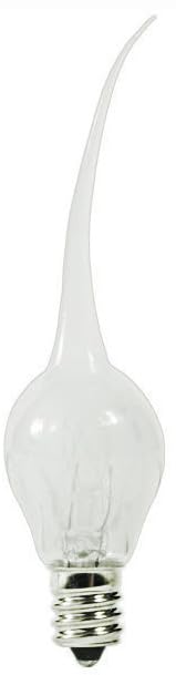 Creative Hobbies® Country Style Incandescent Silicone Dipped Light Bulbs - 6 Watt, S6 Shape, for Candle Lamps & Chandeliers | Box of 25