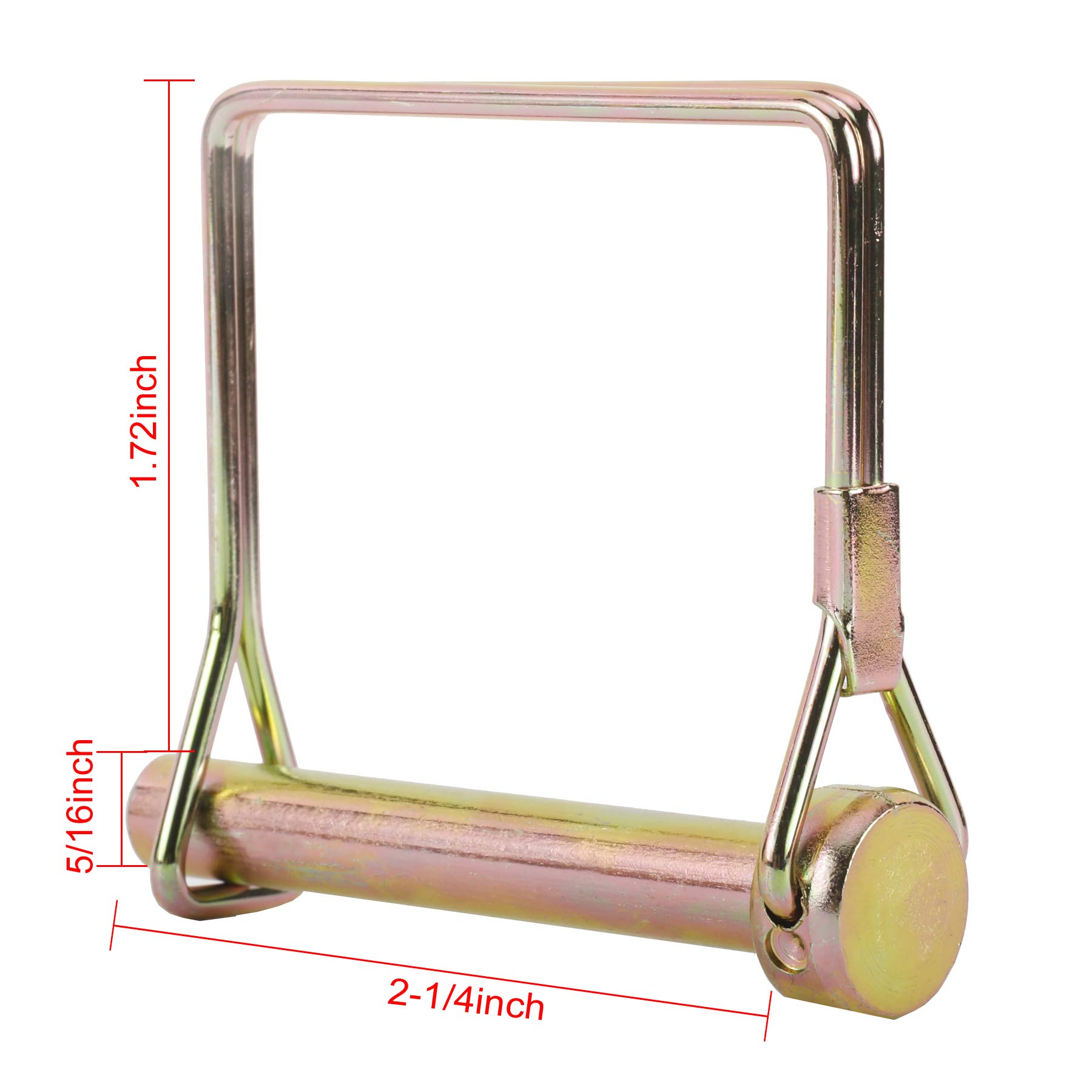 AuInn 5/16 Inch x 2-1/4 Inch Shaft Locking Pin Wire Lock Pin Tractor Hitch Pin (30)