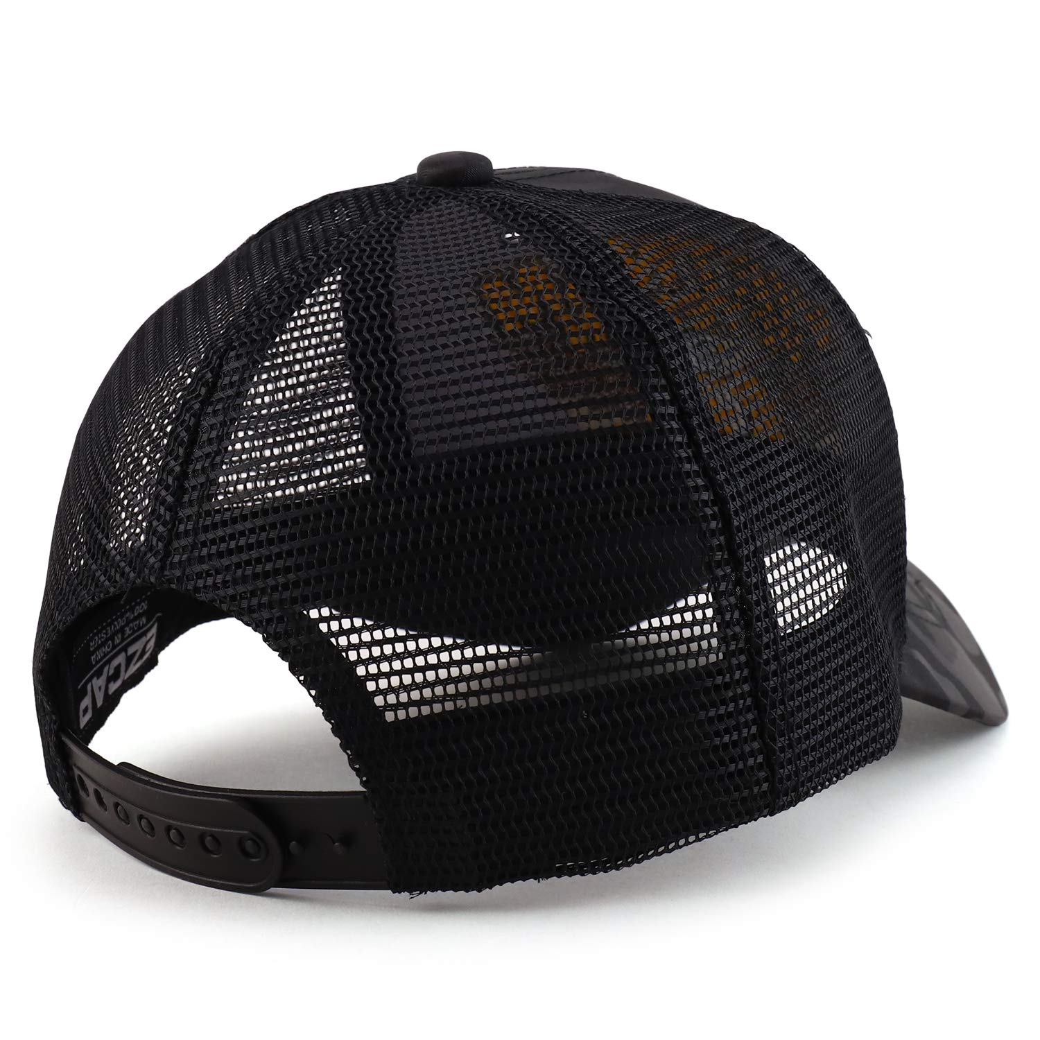 Armycrew Vietnam Veteran 1961 to 1975 Eagle Star Embroidered Baseball Cap - Black Camo Mesh
