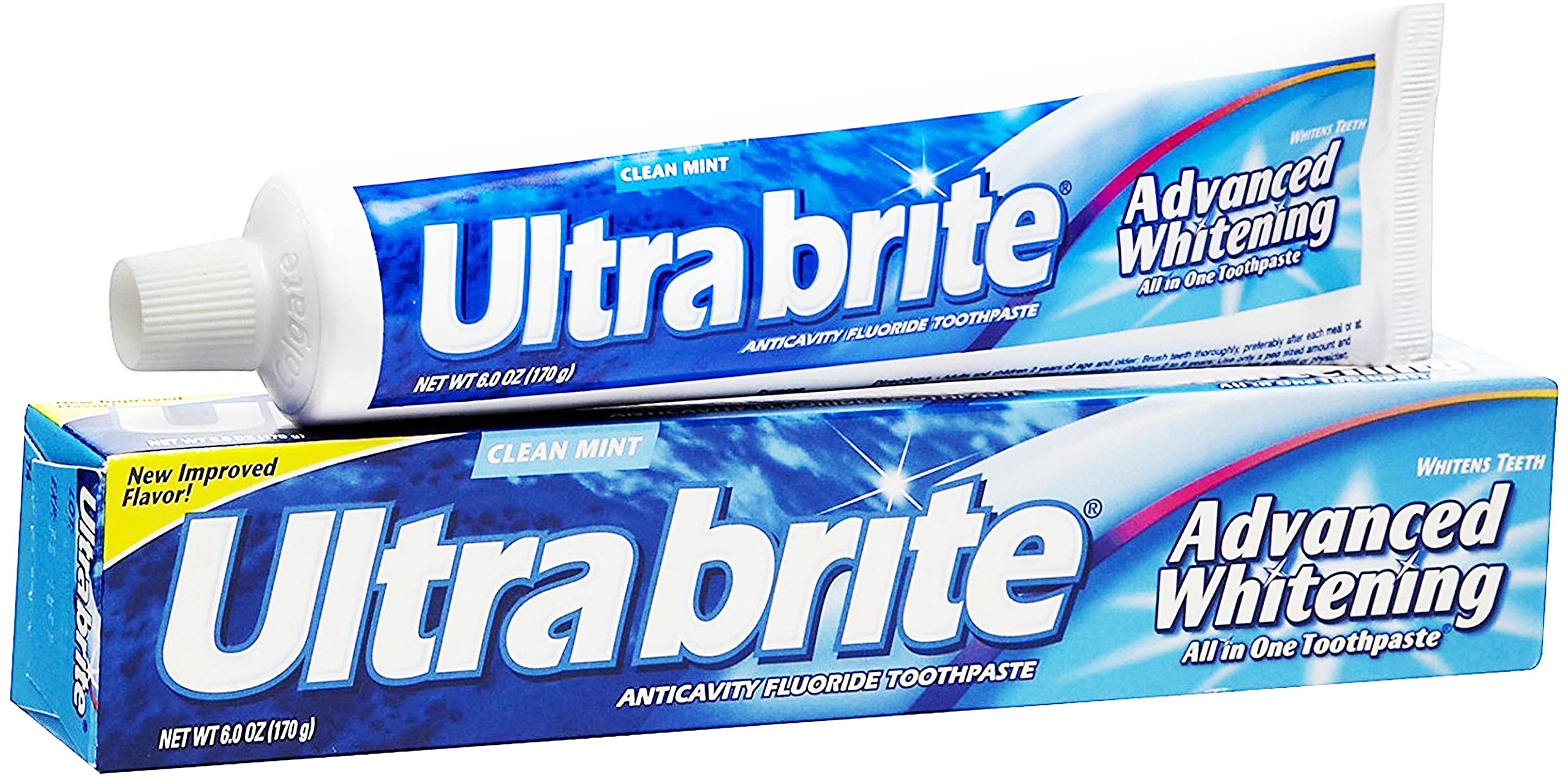 Ultra brite Advanced Whitening Toothpaste Clean Mint 6 oz (Pack of 5)