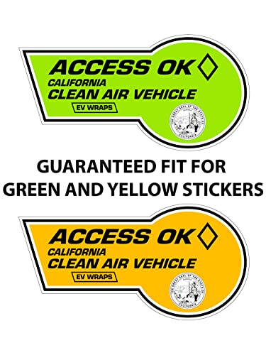 California HOV Stickers 3M Paint Protection Film - 2022 and 2023 (for Green and Yellow Stickers)