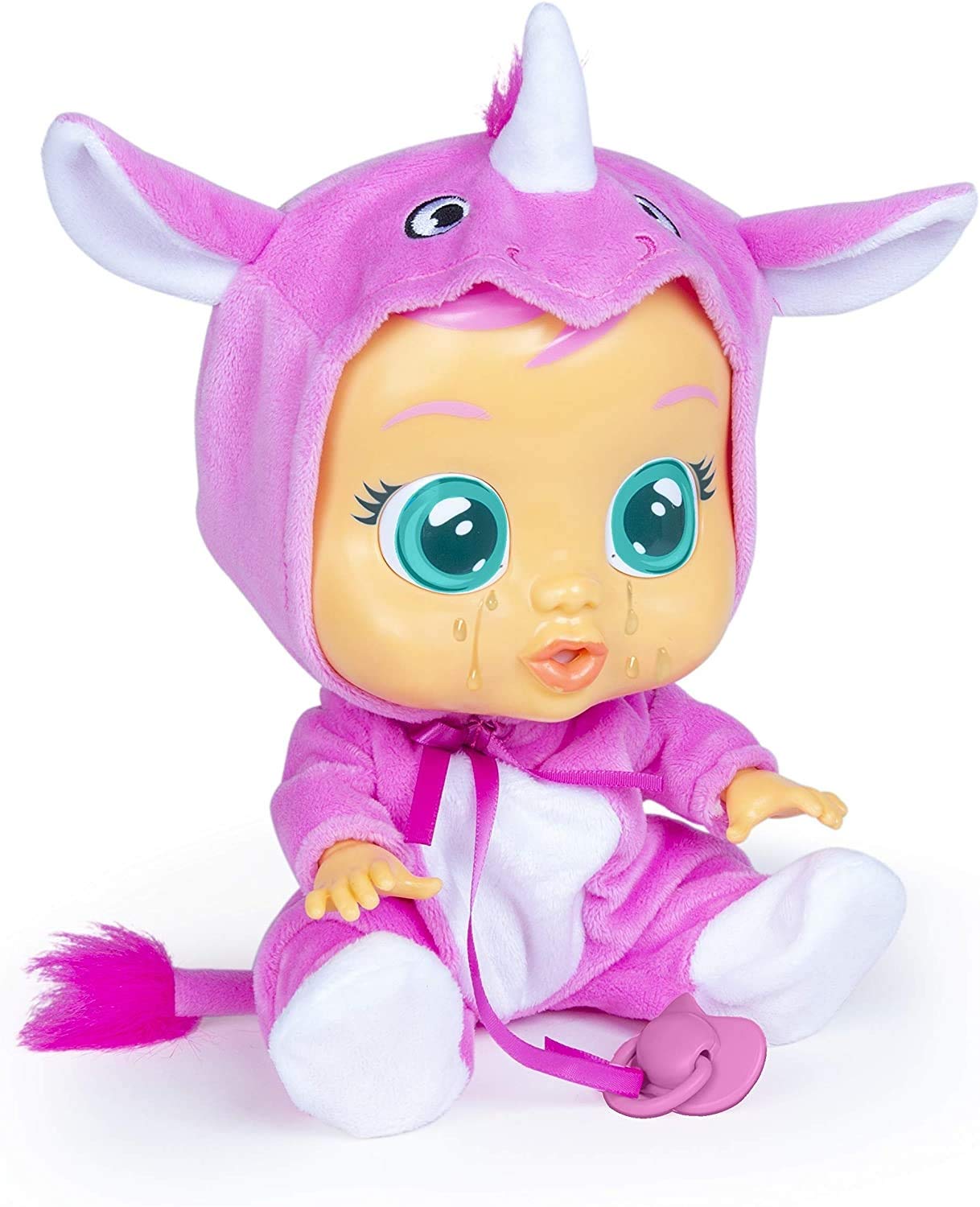 Cry Babies Sasha The Rhino Baby Doll, Amazon Exclusive, Pink