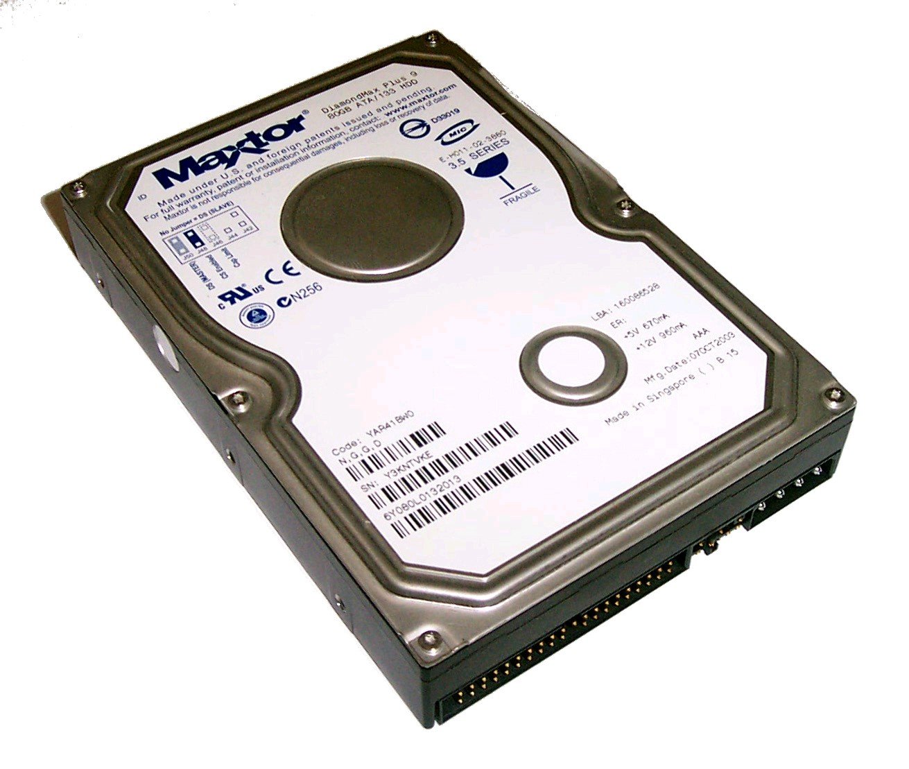 Maxtor DiamondMax Plus 9 80GB UDMA/133 7200RPM 2MB IDE Hard Drive