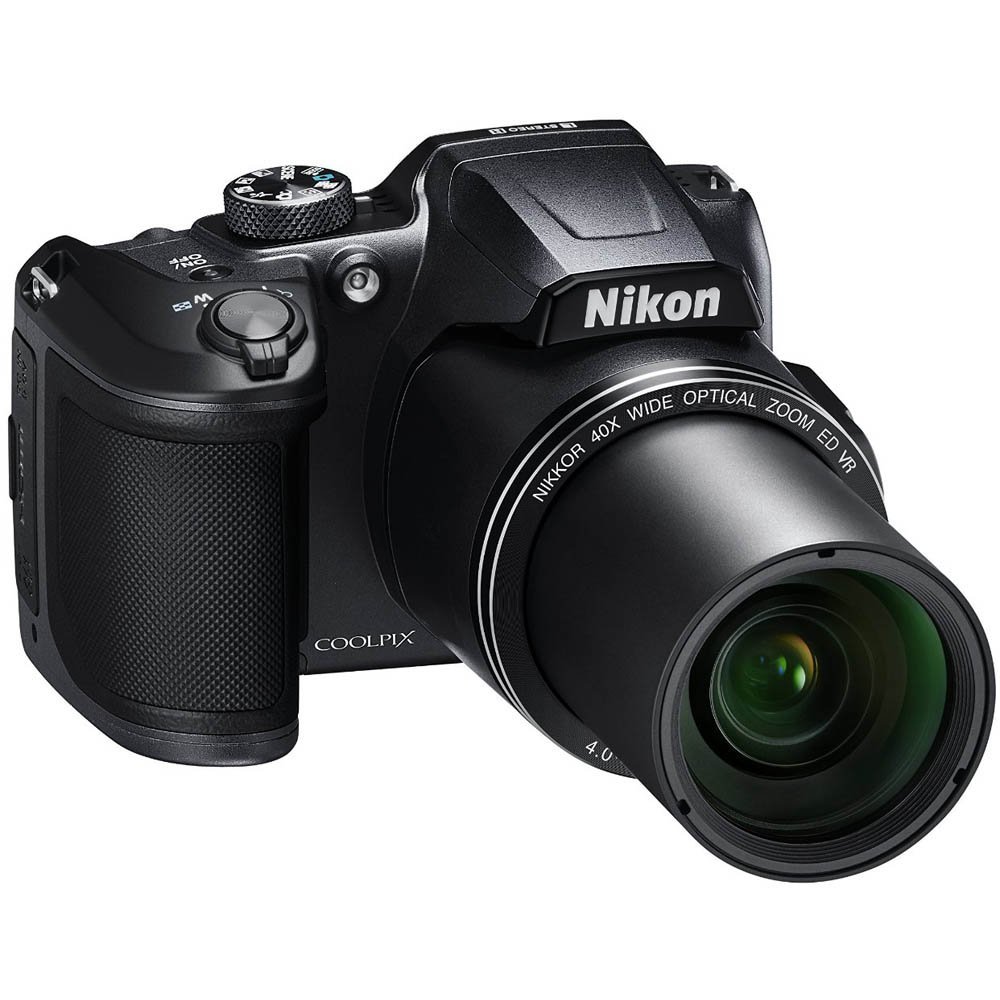 Nikon COOLPIX B500 16MP 40x Optical Zoom Digital Camera Black Bundle with 16GB Memory Card, Camera Bag for DSLR and 4X Rechargeable AA Batteries with Charger