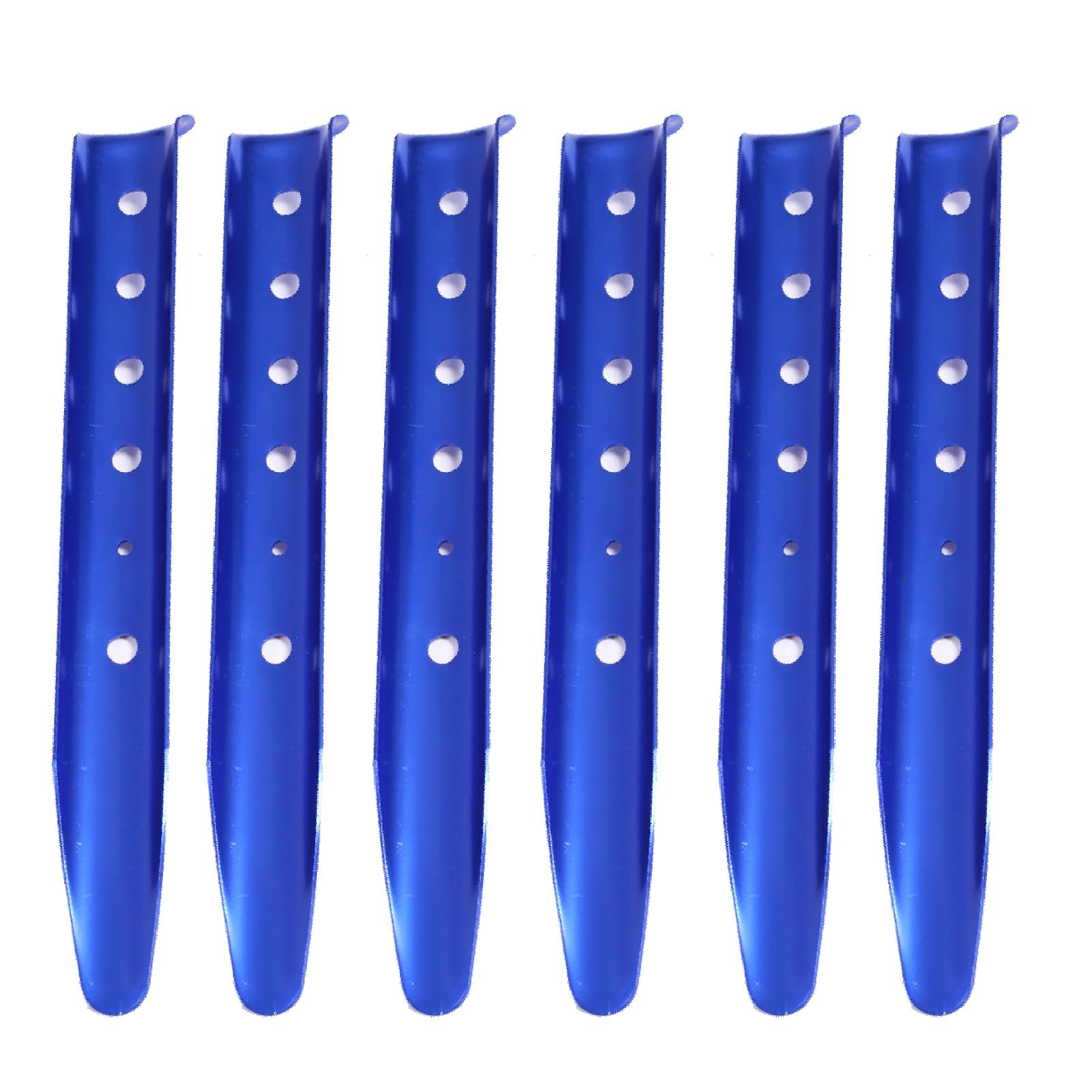 Azarxis Snow Sand Tent Stakes Pegs Aluminum U-Shaped Lightweight Heavy Duty Ground Nails for Beach Shade Canopy Camping Hiking Backpacking Picnic (Blue)