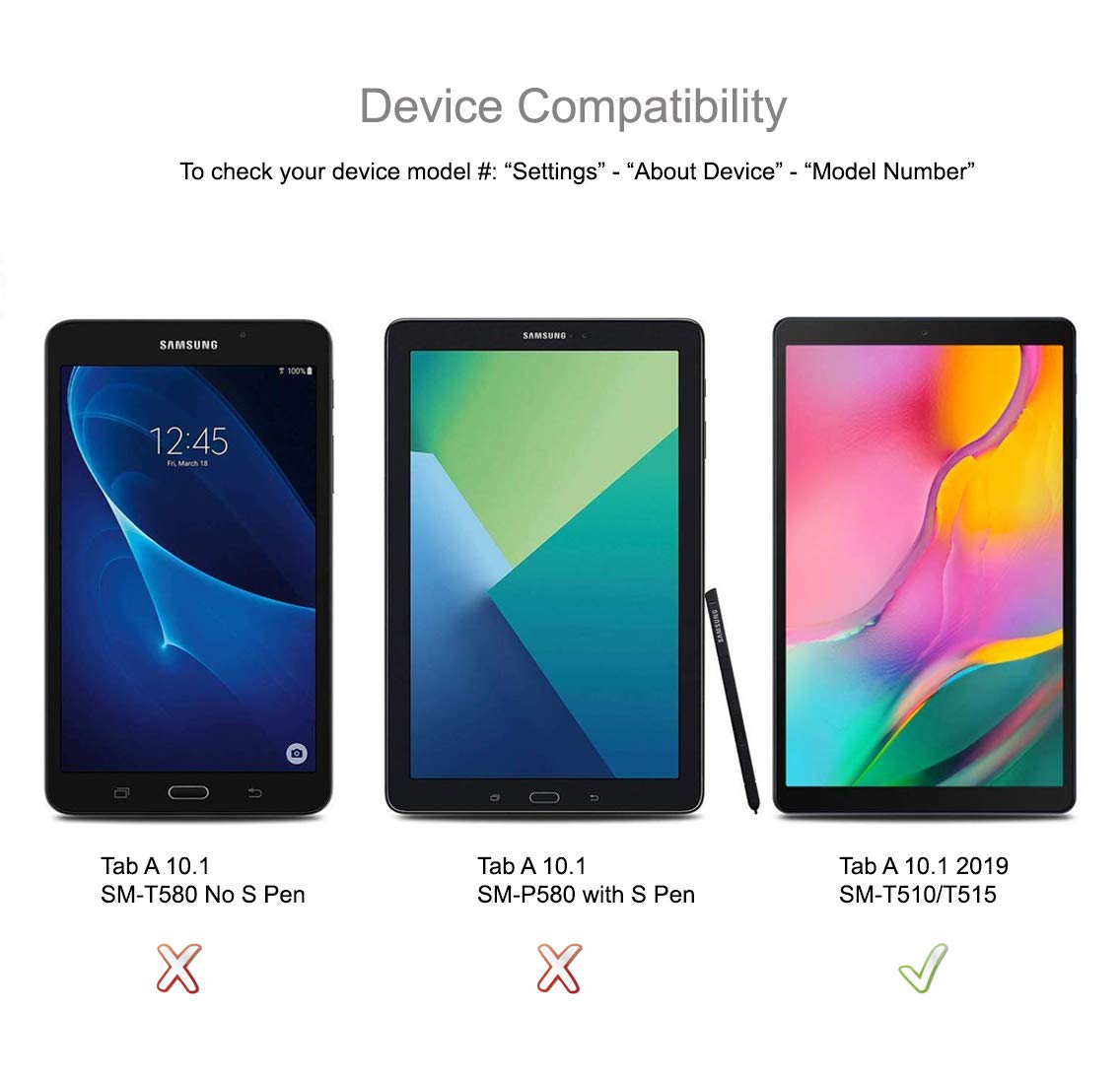 Supershieldz (3 Pack) Designed for Samsung Galaxy Tab A 10.1 (2019) (SM-T510 Model) Screen Protector, High Definition Clear Shield 0.23mm (PET)