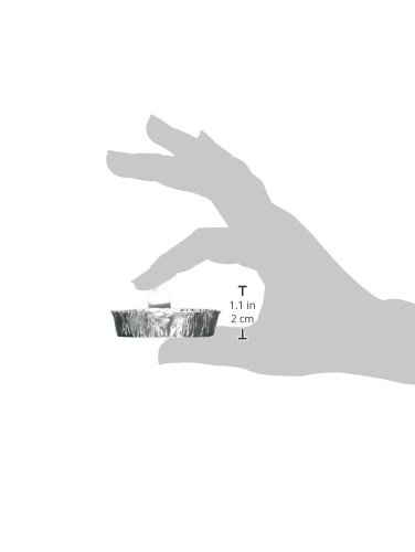 Heathrow HS14521B Aluminum Weighing Dishes, Medium, 57 mm Diameter x 14 mm Height (Pack of 100)