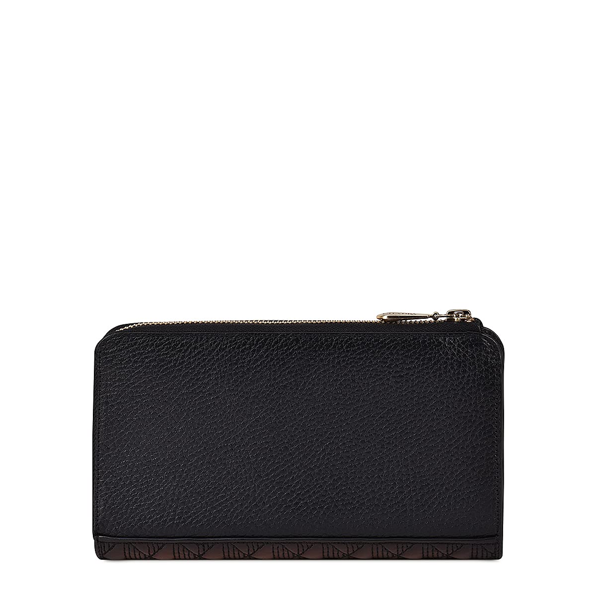 Cuadra women's wallet in genuine leather with zipper and embroidery brown, BD221CR