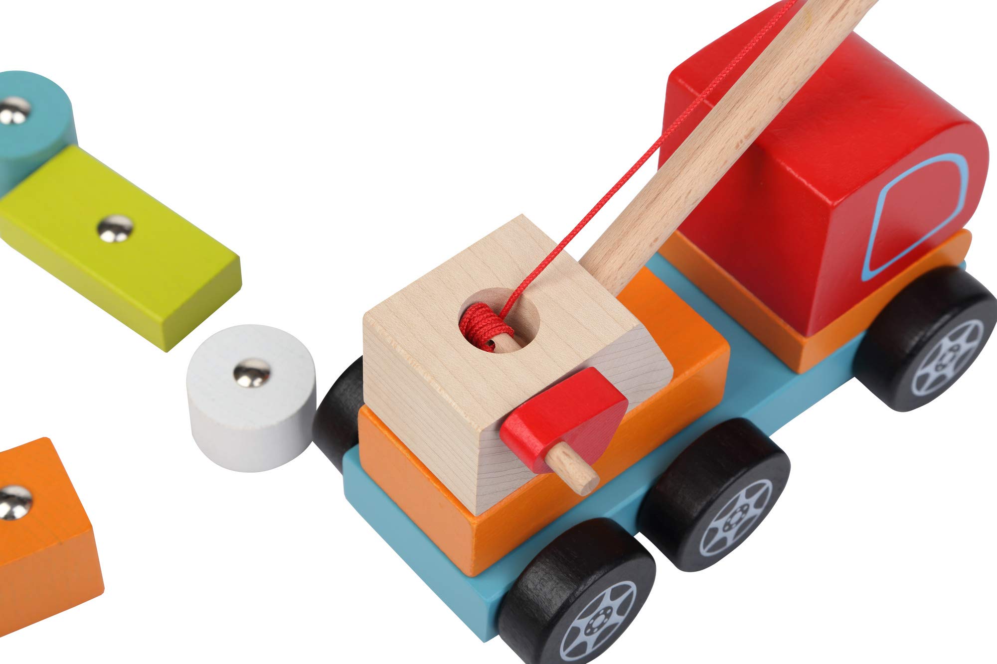 Cubika 13982 - Wooden Crane Truck, Children's Construction Playset. More 3 Years