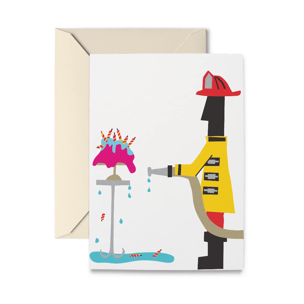 R. Nichols Birthday Fireman Greeting Card