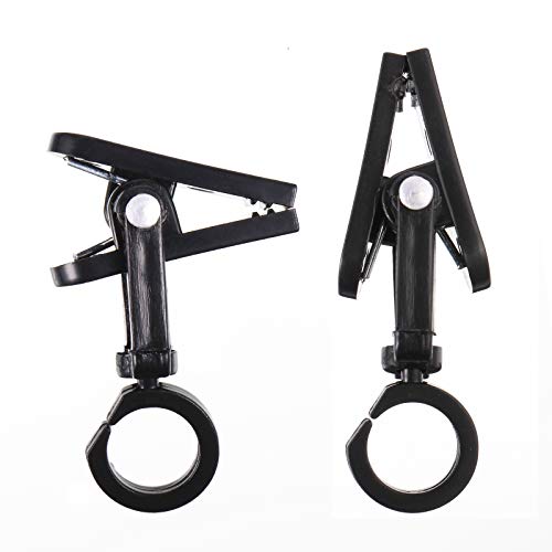 BBTO 48 Awning Clips, Curtain Clip String Party Wire Light Holder Hanger for Outdoor Camping RV Awning Home Decoration, Photos, Art Craft Display (Black)