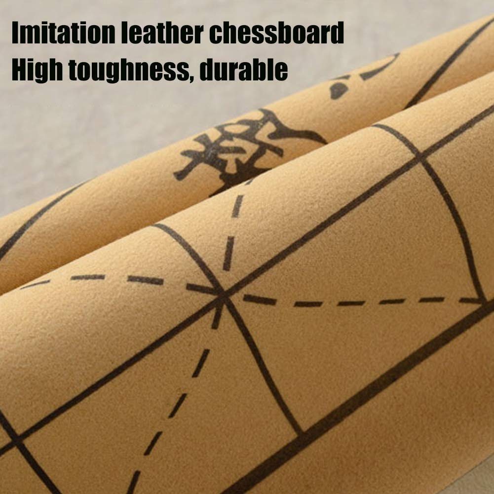 ATAAY Chess Boards Sets Wooden Chinese Set in Box Travel Games Sets Xiangqi Board Games 35X26x6cm Box 5.8Cm Diameter