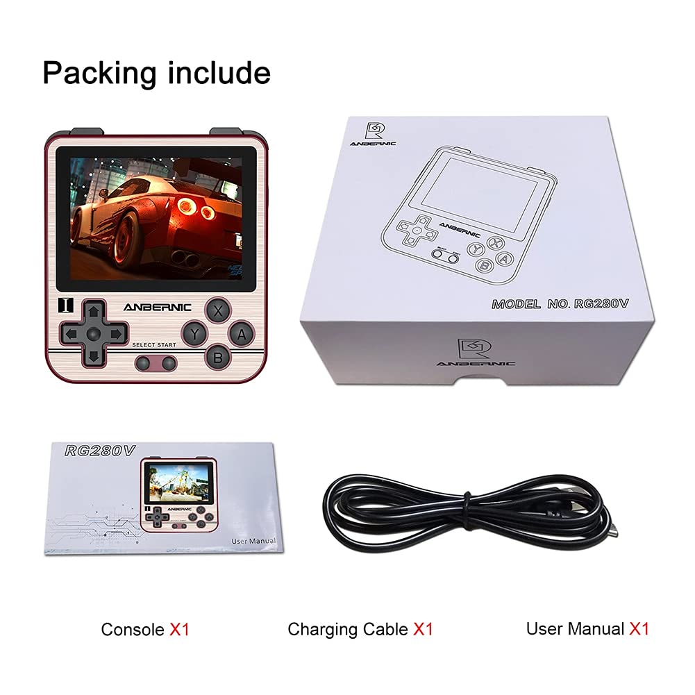 RG280V Pocket Retro Game Console Adults Handheld Mini Gaming Player