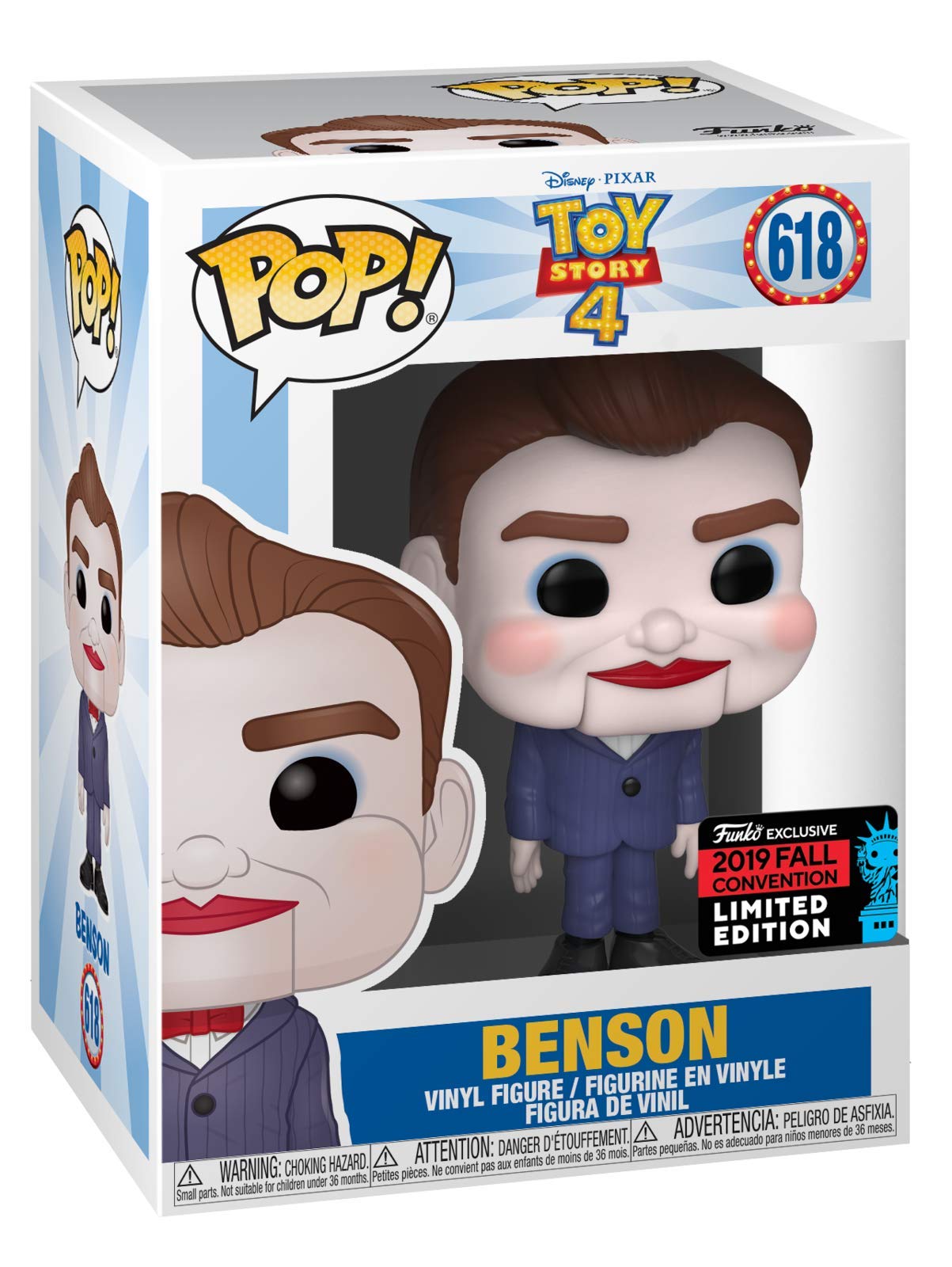 Funko Pop! Disney: Toy Story 4 - Benson, Fall Convention Exclusive, Multicolor (43354), Not appropriate for children under the age of 3 yrs