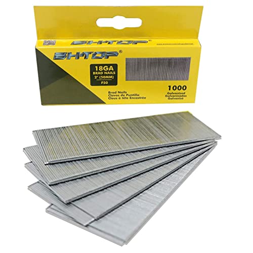 BHTOP F50 2" 18 Guage Galvanized brad Nails (1000-Pack)