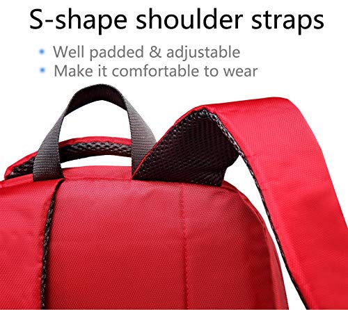 BLUEFAIRY Boys Backpacks with Lunch Bag for Kids Primary Elementary School Bags Set Eementary Book Bags Lightweight Durable Gifts 2pcs (Red)